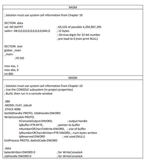 solved write a program in nasm or masm that takes a normal