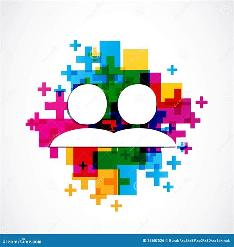 Social Media Add Friend Like Design Stock Vector Illustration Of Colorful Community 33607026