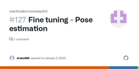 Fine Tuning Pose Estimation Issue Nianticlabs Monodepth GitHub