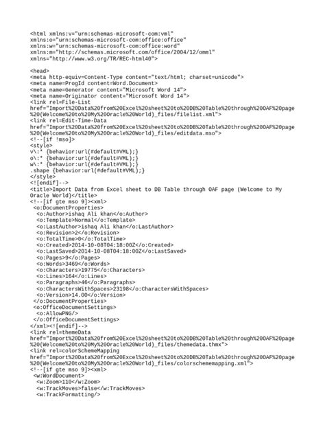 Import Data From Excel Sheet To Db Table Through Oaf Page Welcome To