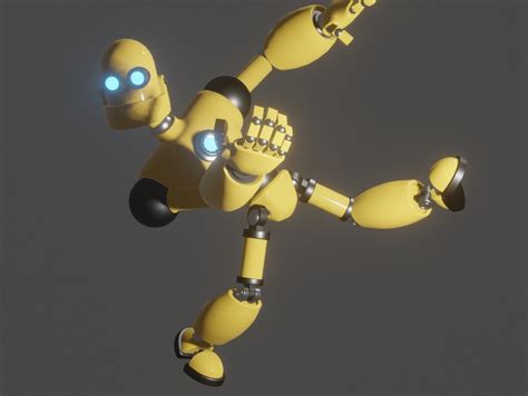 Blender Robot Postać Gra Robotic Flaga świata Model 3d Turbosquid