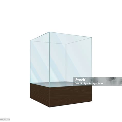 3d 빈 투명 유리 쇼케이스 흰색 절연 관람석에 대한 스톡 벡터 아트 및 기타 이미지 관람석 0명 3차원 형태 Istock