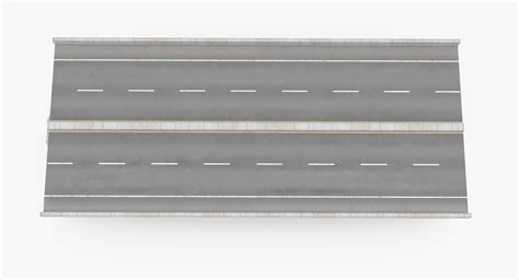 Carretera Elevada De 2 Carriles Recta 5m Modelo 3d 29 Max Obj