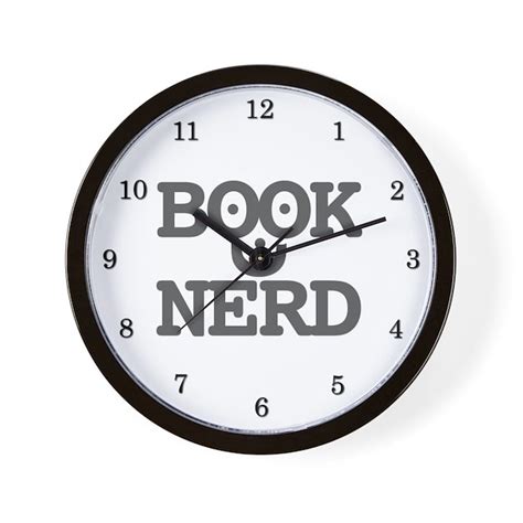 Book Nerd Wall Clock By Quillcafe