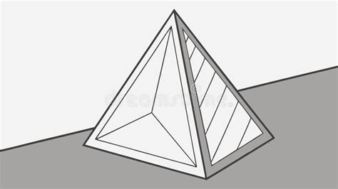 Simple Geometric Pyramid Illustration Element Vector Design Generative Ai Stock Illustration
