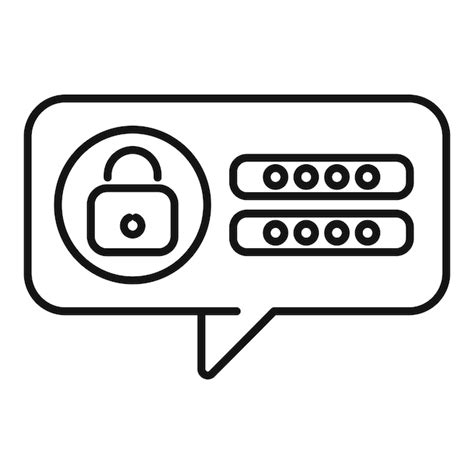 Premium Vector Speech Bubble Showing Password Being Protected By Lock