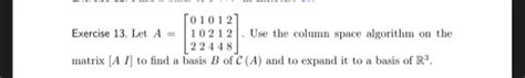 solved exercise 13 ﻿let a [010121021222448] ﻿use the
