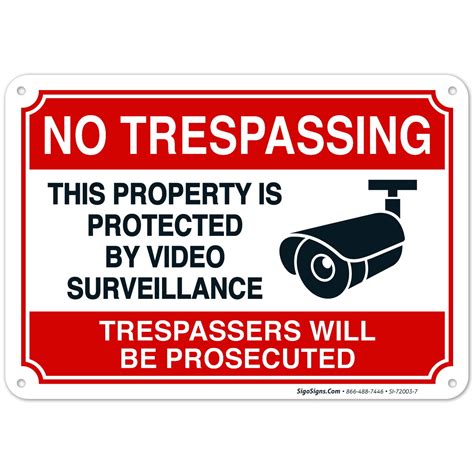 No Trespassing Video Surveillance Sign