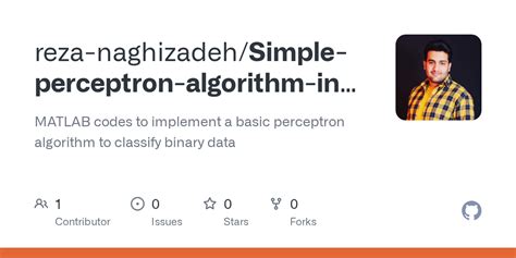 Github Reza Naghizadehsimple Perceptron Algorithm In Matlab Matlab