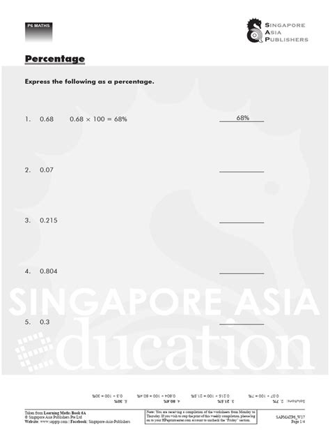 P6maths Week 17 Pdf Mathematical Notation Elementary Mathematics
