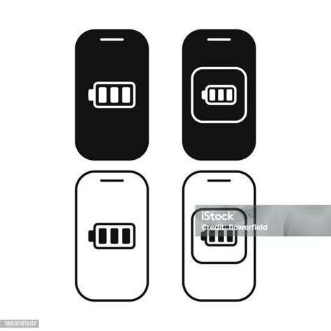 스마트 폰 충전 배터리 축 전지 간단한 선 모양 아이콘 벡터 평면 그림 0명에 대한 스톡 벡터 아트 및 기타 이미지 0명 Brand Name Smart Phone