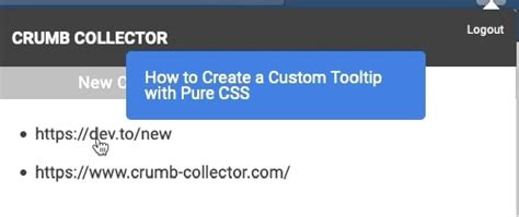 How To Create A Custom Tooltip With Pure Css Dev Community
