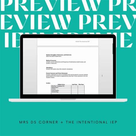 Editable Iep Present Level Template For Special Ed Teachers Plaafp Plop