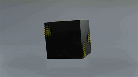 Abstract 3d Animation Of A Black Cube Rotating In Zero Gravity Seamless Looping 4k Uhd 3d