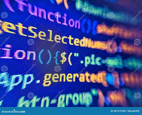 Application Web Source Code On Monitor Writing Programming Code On