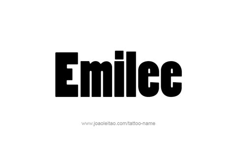 Emilee Name Tattoo Designs