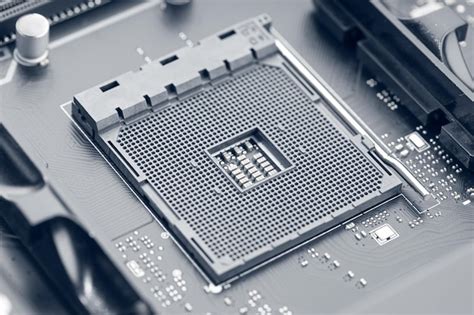 Premium Photo Cpu Socket On Motherboard Modern Computer Technology