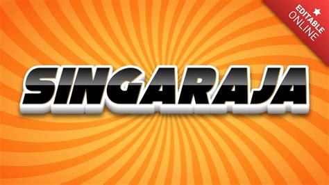 Singaraja Text Style Effects Generator