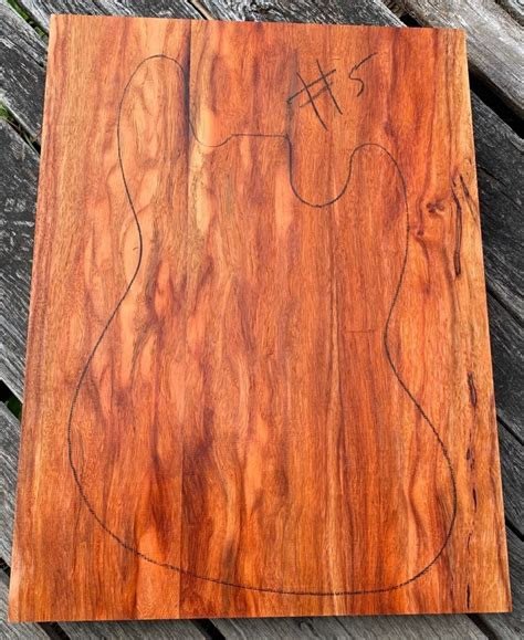 Red Rosewood Solid Body 5 Australian Guitar Timbers