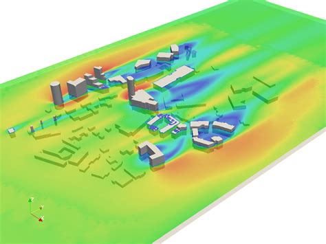Pedestrian Wind Comfort Simulation In A City With Cfd Copy By Lining Simscale