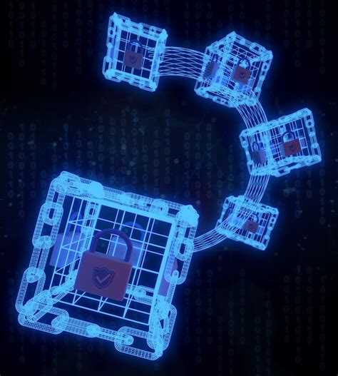 Premium Photo 3d Render Blockchain Technology For Security With