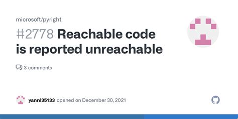 Reachable Code Is Reported Unreachable · Issue 2778 · Microsoft
