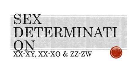 Sex Determination M Sc Zoology University Of Mumbai Pptx