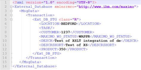 Xslt Data Transformation In Maximo A3j Group