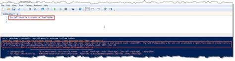 No Match Was Found For The Specified Search Criteria And Module Name Azurerm Azure Lessons
