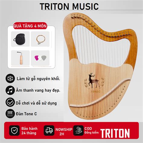 lyre harp triton po511 ไม้อินเดียหลายตัวเลือก classic lyre harp 21