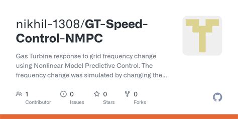 Github Nikhil 1308gt Speed Control Nmpc Gas Turbine Response To