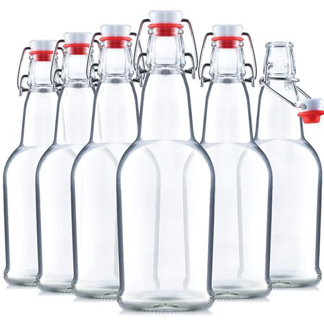 Buy Glass Swing Top Bottles 6 Pack 474ml Grolsch Bottles With Flip Top Airtight Lid For