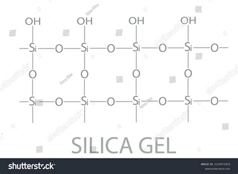 Silica Gel Molecular Skeletal Chemical Formula Stock Vector Royalty