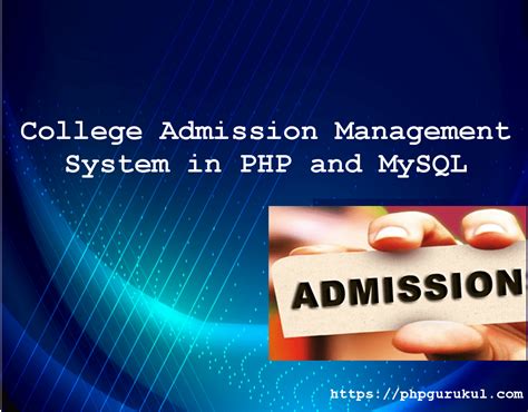 College Admission Management System In Php And Mysql College Admission Management
