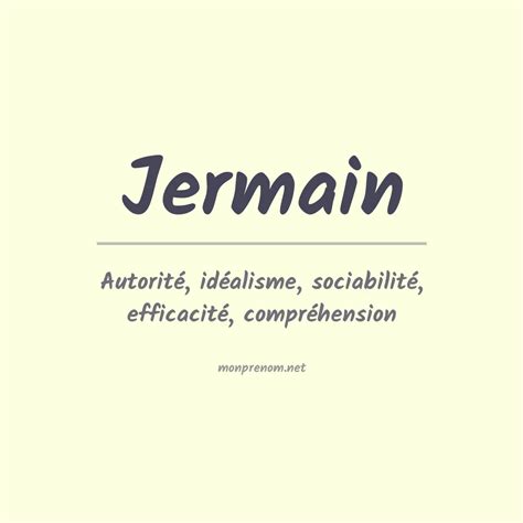 Signification Du Prénom Jermain