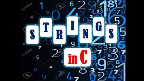Programming For Problem Solving Unit Ii Strings In C Youtube