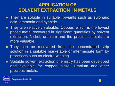 Ppt Solvent Extraction Application In Non Ferrous Metals Recovery