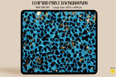 Blue Leopard Print Backgrounds Graphic By Lazy Sun · Creative Fabrica