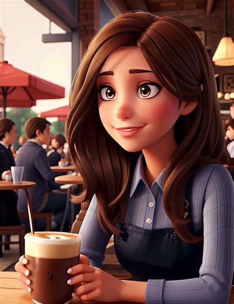 Premium Ai Image Beautiful Girl Drinking Coffee