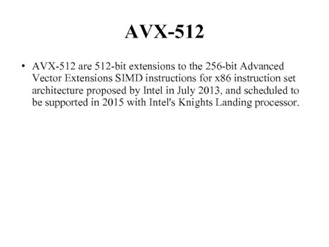 advanced vector extensions avx instruction set architecture