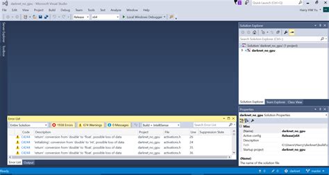 Building Darknetnogpu In Msvs Gives Errors · Issue 906 · Pjreddiedarknet · Github