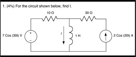 Solved For The Circuit Shown Below Find I Chegg Com