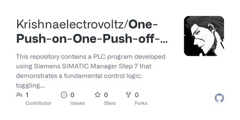 github krishnaelectrovoltz one push on one push off basic plc logic