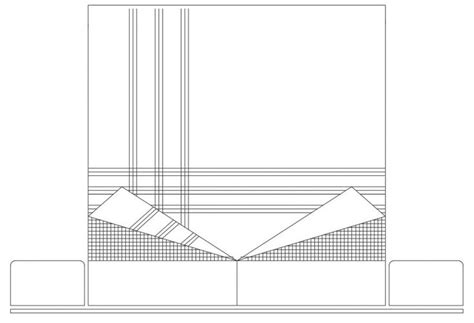 Detail Top Elevation Of Double Bed Layout Cad Furniture Block Autocad File