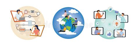 Communication And Workflow Working With Online Laptop Networking And