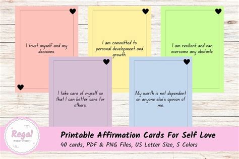 40 Printable Words Of Affirmation Cards For Self Love
