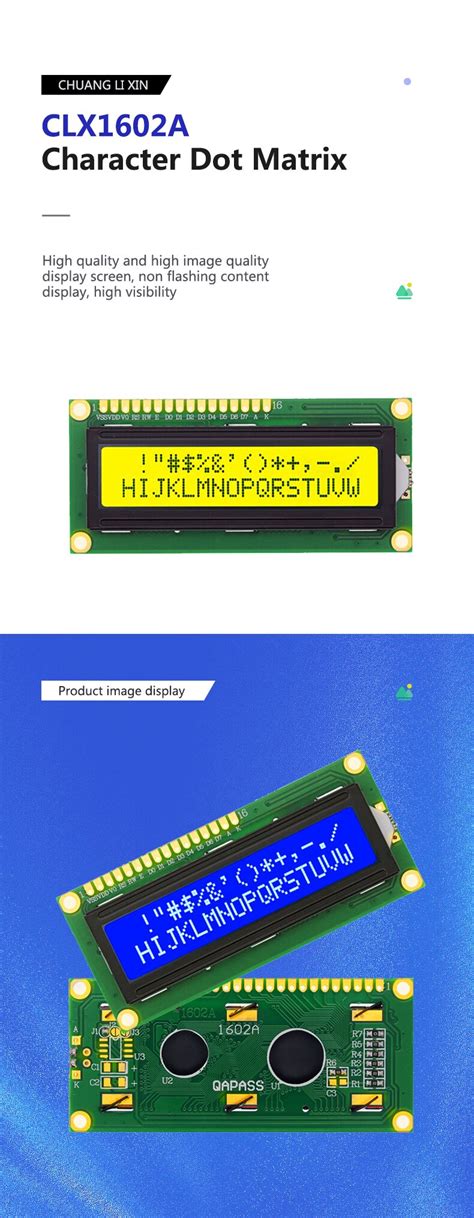 16x2 Character Dot Matrix Lcd Display Screen Module