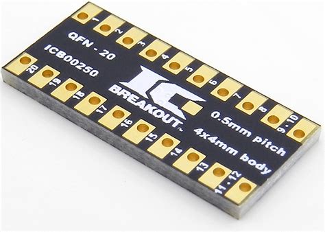 Qfn 20 Breakout Board 4 X 4 Mm 0 5 Mm Ic Breakout