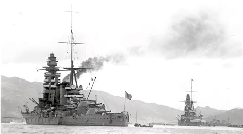 Nagato Class Nagato And Mutsu A Good Clear Stern View Of The Sisters Anchored In Sangamo Bay