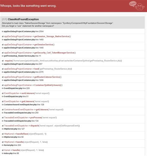 Classnotfoundexception Prestashop 1743 Bug Reports Prestashop